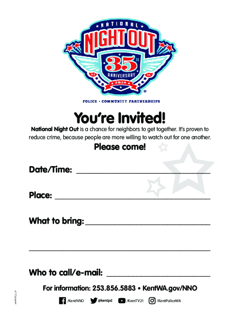 Fillable Online National Night Out - Office of Justice Programs Fax ...