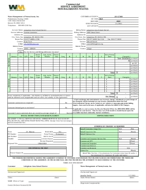 Fillable Online SERVICE AGREEMENT NON-HAZARDOUS WASTES Fax Email Print ...
