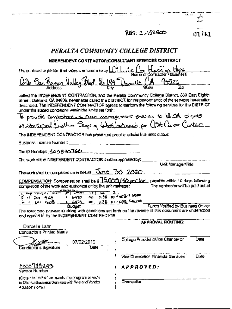 Fillable Online peralta community college district office of capital project and ... Fax Email ...