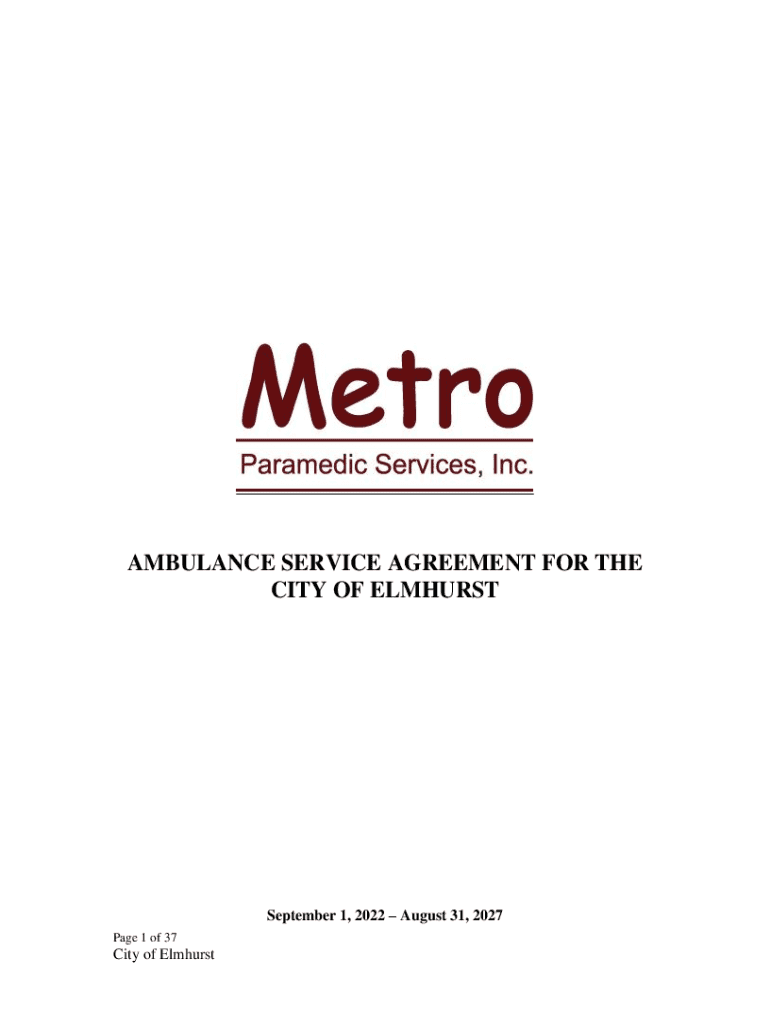 Fillable Online Request for Proposal for Ambulance Services Franchise ...