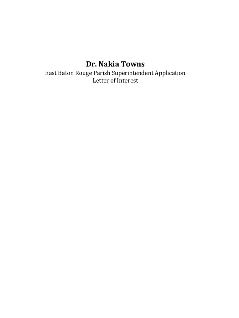 Fillable Online Dr. Nakia Towns - BoardDocs Fax Email Print - pdfFiller
