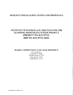 Fillable Online request for qualifications and proposals architect ...