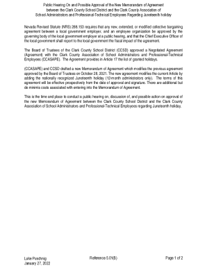 Fillable Online Nevada Revised Statute (NRS) 288.153 requires that any ...