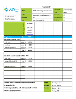 Fillable Online Tabulation Sheet - Fill Online, Printable, Fillable ...