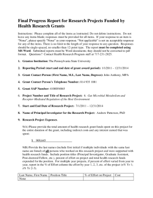 Fillable Online Reporting Period (start and end date of grant award ...
