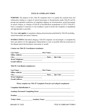 Fillable Online iQ ACADEMY MINNESOTA TITLE IX COMPLAINT FORM - K12 Fax ...