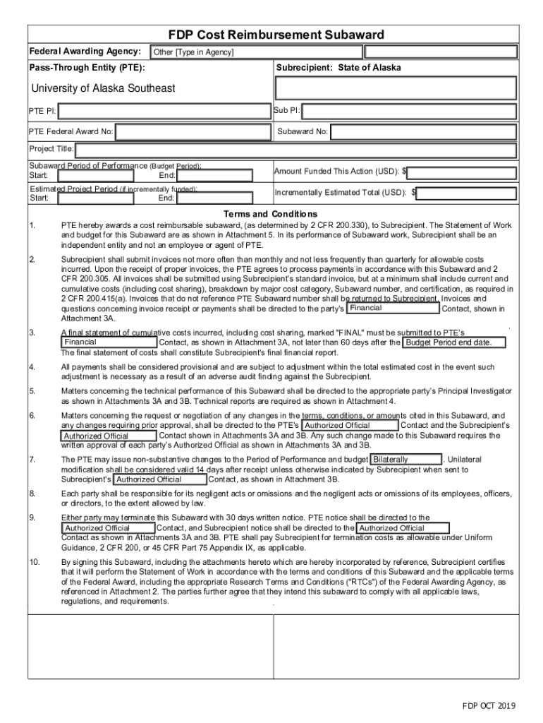 Fillable Online Subrecipient Monitoring Guidance - University of ...
