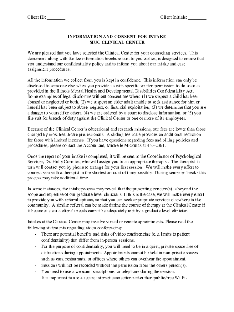 Fillable Online clinicalcenter siu Forms - Clinical CenterSIU - Southern Illinois University Fax ...