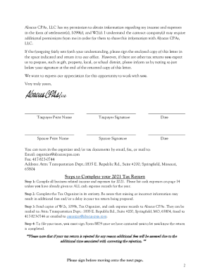 Fillable Online SAMPLE PERSONAL TAX RETURN ENGAGEMENT LETTER Fax Email ...