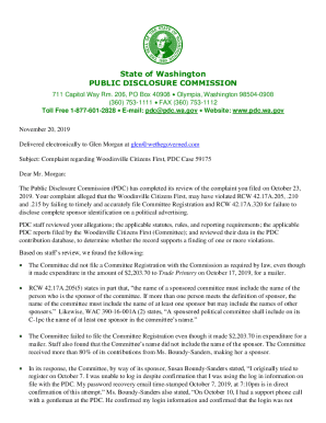 Fillable Online Contact Us - Public Disclosure Commission - Washington ...