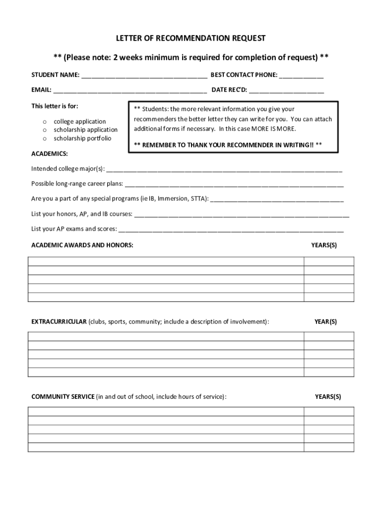 Fillable Online How To Ask For A Letter Of Recommendation With 