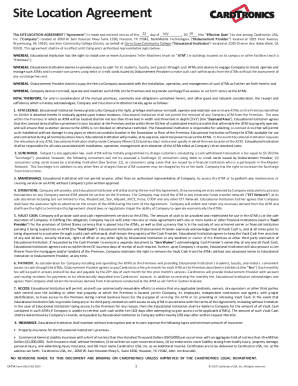 Fillable Online atm lease and exclusivity agreement - JLL Property Fax ...