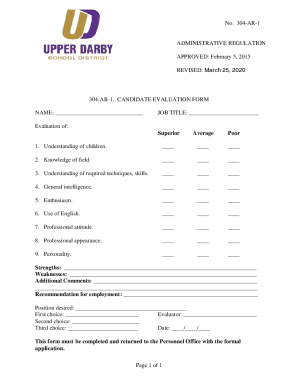 Fillable Online Candidate evaluation form tips and guidelines - UW HR ...