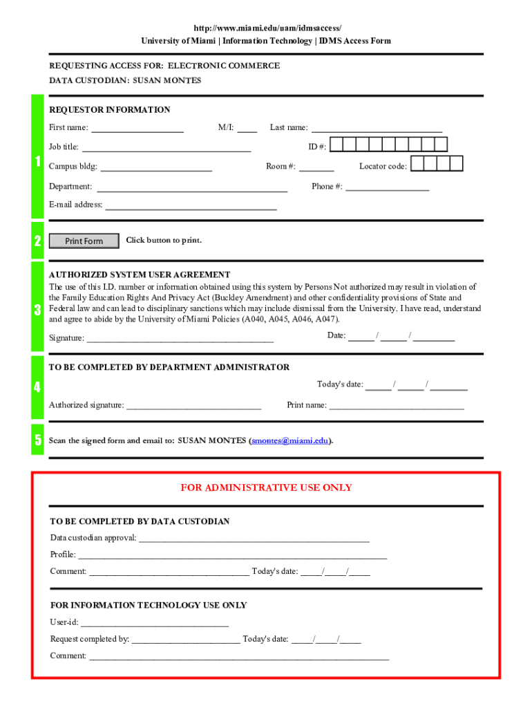Fillable Online DATA WAREHOUSE ACCESS REQUEST FORM Fax Email Print ...