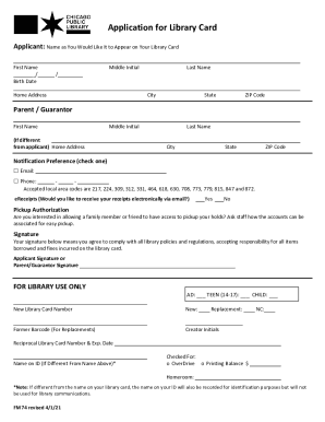 Fillable Online Library Card Registration Form - Montgomery County Fax ...