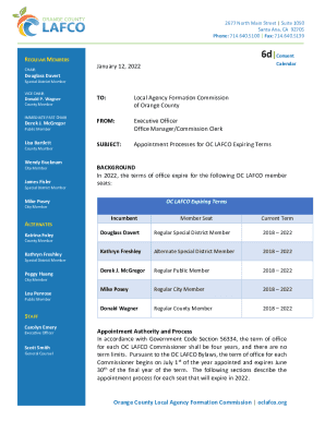 Fillable Online Orange County Local Agency Formation Commissionoclafco ...