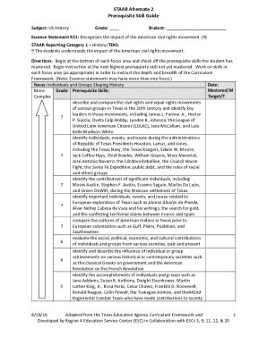 Teks Curriculum Framework For Staar Alternate 2 English I – AVXVI