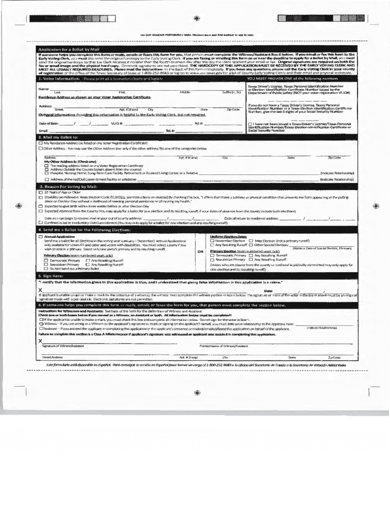 Fillable Online Application for Ballot by Mail Solicitud de Boleta Postal - Yumpu Fax Email ...