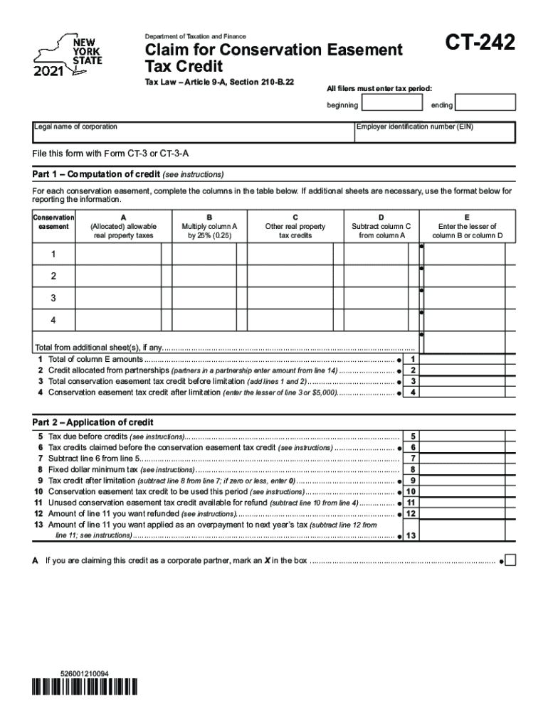 Fillable Online Fillable Online tax ny CT242 New York State Department of Taxation ... Fax Email ...
