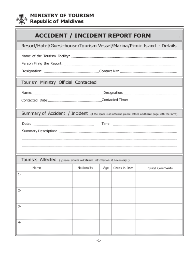 Fillable Online Guest Incident Report Form Template - Jotform Fax Email ...