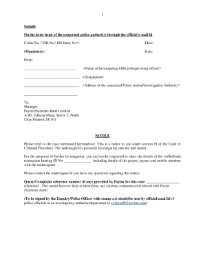 Fillable Online FIR (First Information Report) - Putting Criminal ...