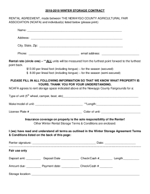 Fillable Online Free Storage Rental Agreement Template - PandaDoc Fax ...