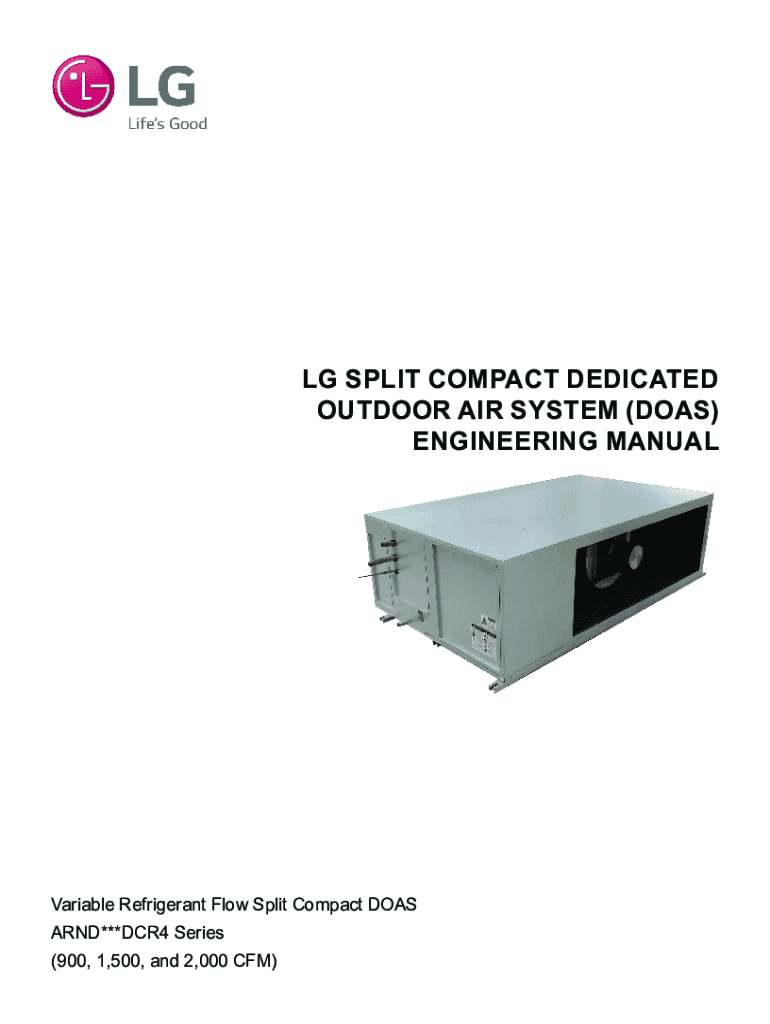 Fillable Online LG Indoor Split Compact Dedicated Outdoor Air System ...
