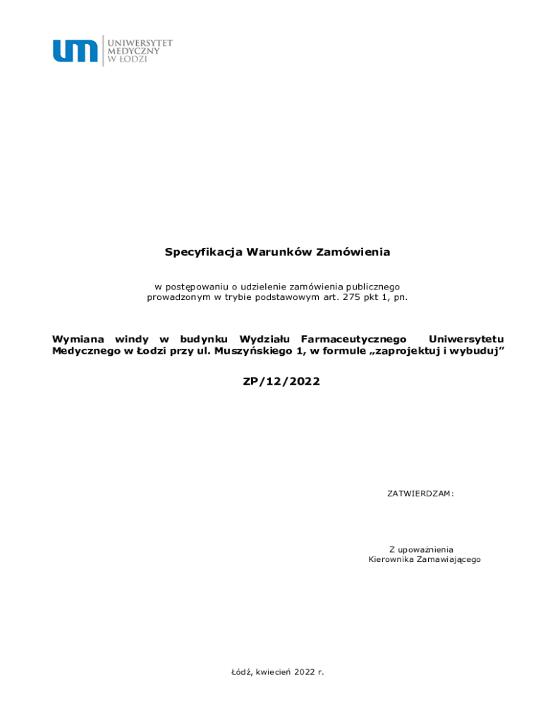 Fillable Online Specyfikacja Warunkw Zamwienia krok po kroku Fax Email Print - pdfFiller