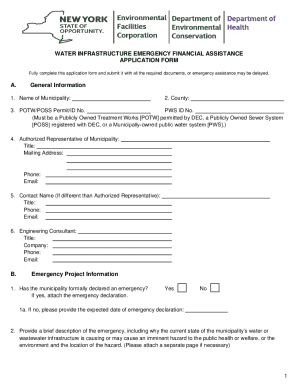 Fillable Online efc ny Water Infrastructure Emergency Financial ...