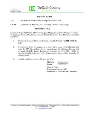 Fillable Online Addendum No. 2 for Request for Proposal (RFP) No. 22 ...