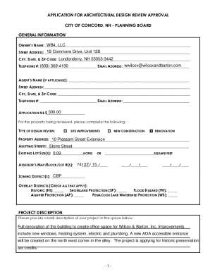 Fillable Online application for architectural design review approval ...