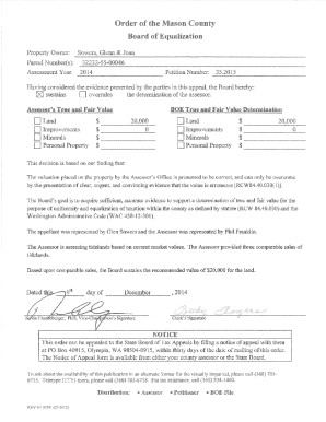 Fillable Online the Mason County Equalization Department Web Page! Fax ...