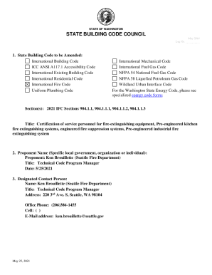 Fillable Online The Washington State Building Code is comprised of ...