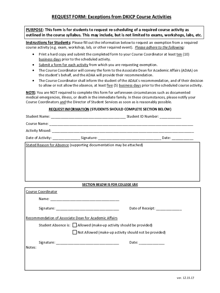 Fillable Online pharmacy uhh hawaii REQUEST FORM: Exceptions from DKICP ...