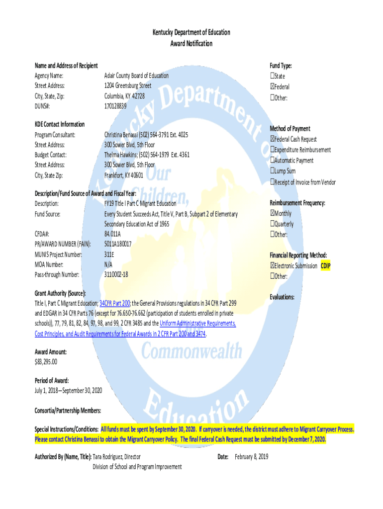 Fillable Online education ky Dispute Resolution Process - Kentucky Department of Education Fax ...