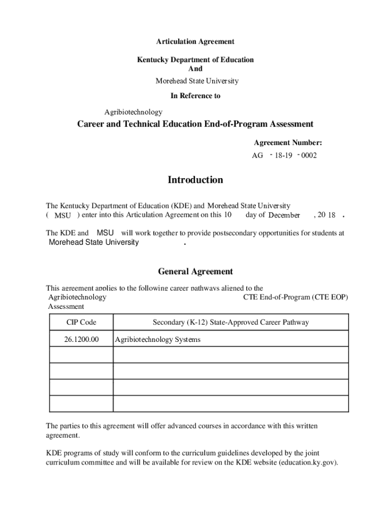 Fillable Online education ky The Kentucky Department of Education (KDE) and Morehead State ...