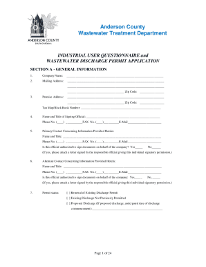 Fillable Online application for authorization to discharge special ...
