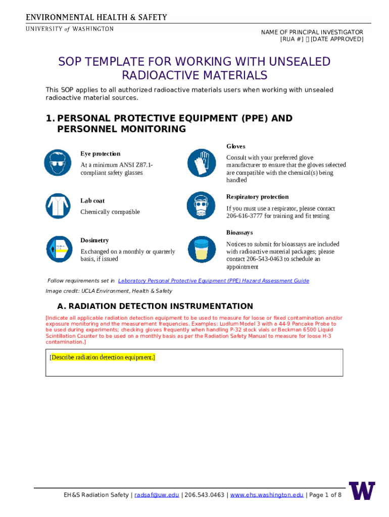 SOP-1 PROCEDURES FOR AUTHORIZATION OF ... Doc Template | pdfFiller