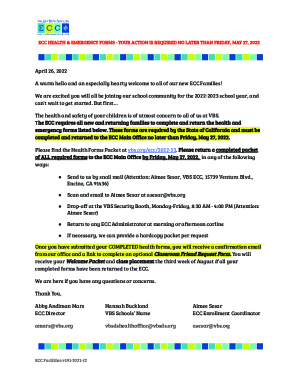 Fillable Online ECC Health & Emergency Forms - ShulCloud Fax Email ...