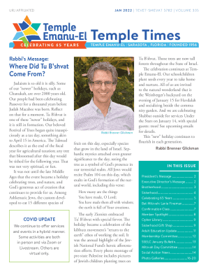 Fillable Online Monthly Bulletins - Temple Emanu-El of Sarasota Fax ...