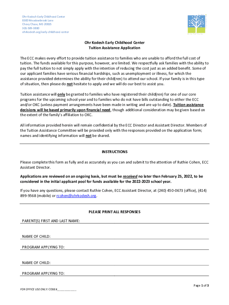 Fillable Online ECC Forms - Ohr Kodesh Congregation Fax Email Print ...