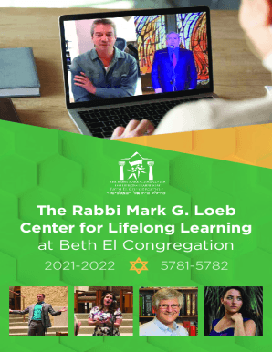 Fillable Online The Rabbi Mark G. Loeb Center for Lifelong Learning at ...