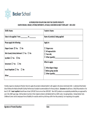 Fillable Online Diaper Cream Authorization Form Sample Fax Email Print ...