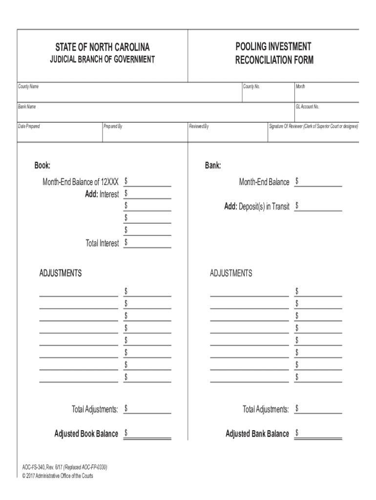Fillable Online POOLING INVESTMENT RECONCILIATION FORM STATE OF ... Fax Email Print - pdfFiller