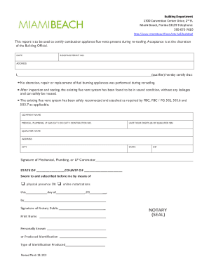 Fillable Online Inspections - City of Miami Beach Fax Email Print ...