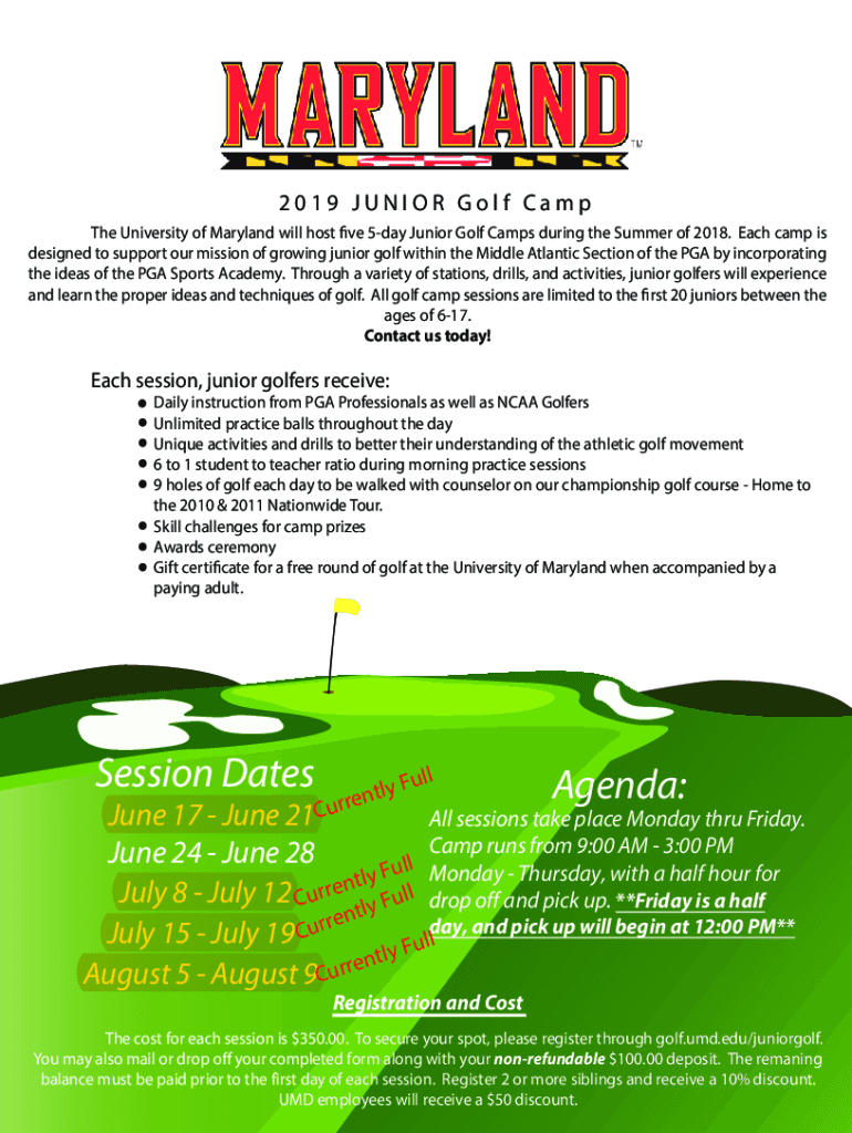 Fillable Online College golf camps. Next Level Golf Camps are open to ...