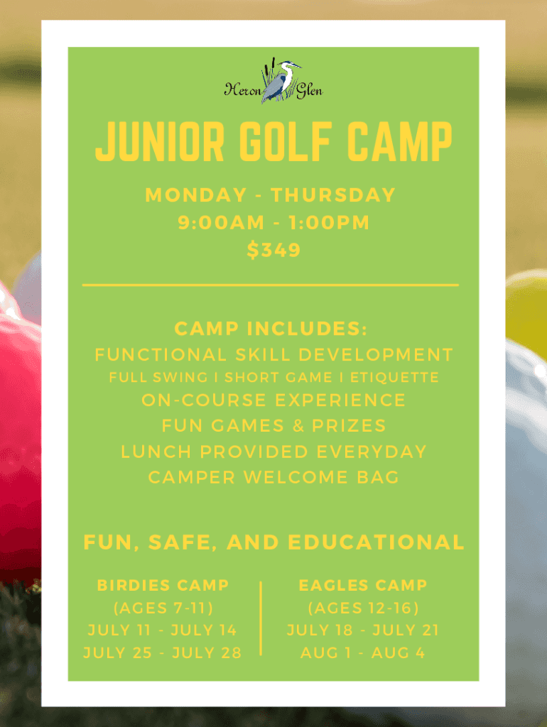 Fillable Online JUNIOR GOLF CAMP Fax Email Print - pdfFiller