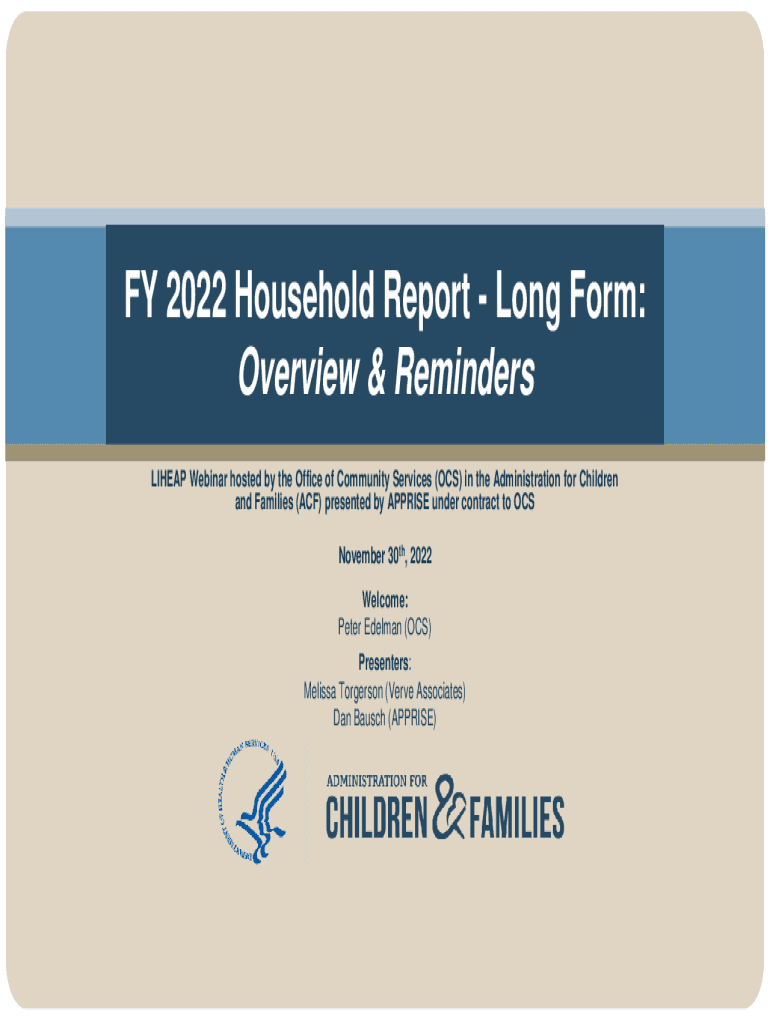 Fillable Online liheappm acf hhs FY 2022 Household Report Long Form ...