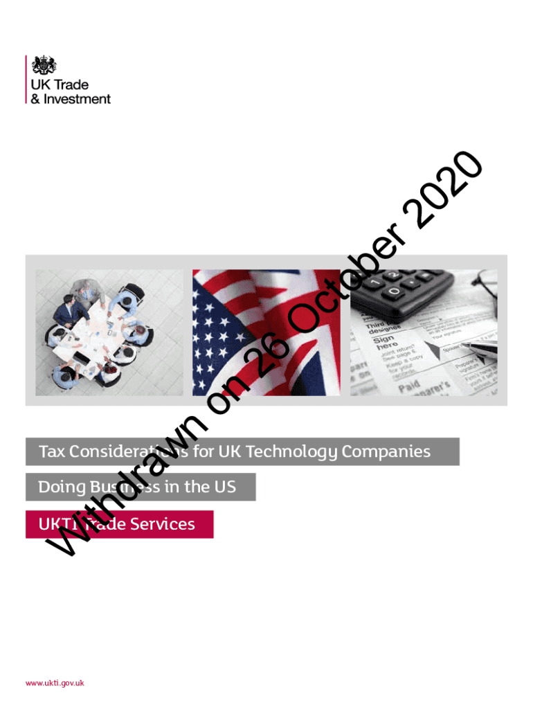 Fillable Online Tax and Trade Considerations for U.S. Inbound ...