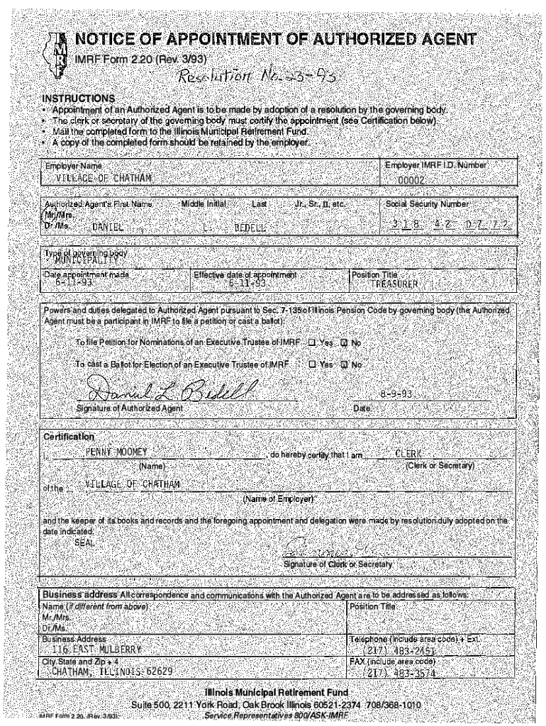 Fillable Online Forms for Members - IMRF Fax Email Print - pdfFiller